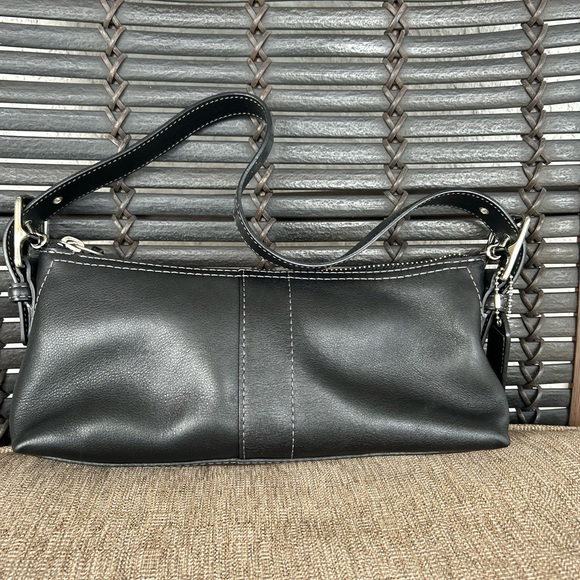 Coach | Bags | Coach 746 Black Leather Shoulder Bag | Poshmark